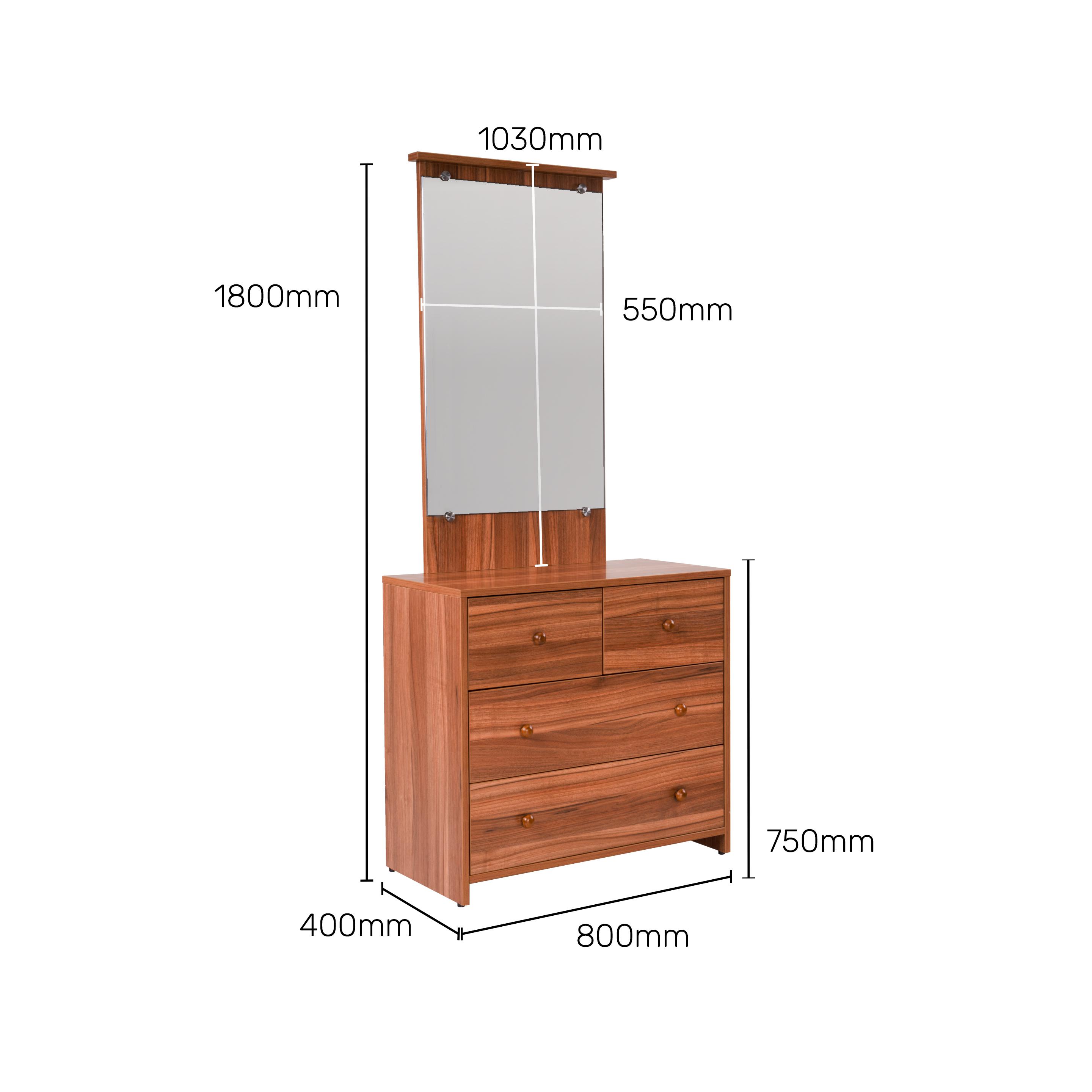 Buy Alister Walnut Brown Dressing Table Online at Durian