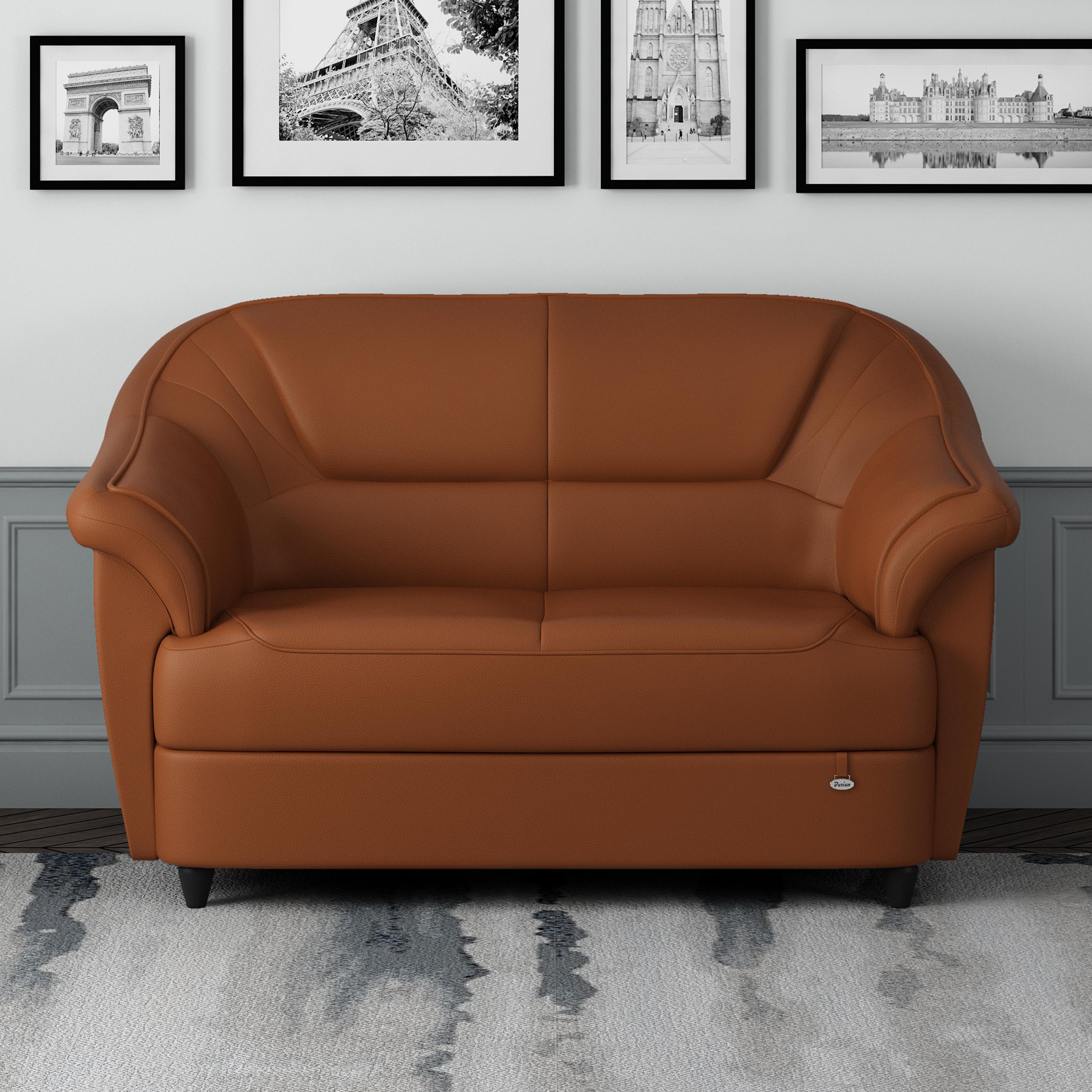 Buy Berry Two Seater Cinnamon Brown Leatherette Sofa Online Durian