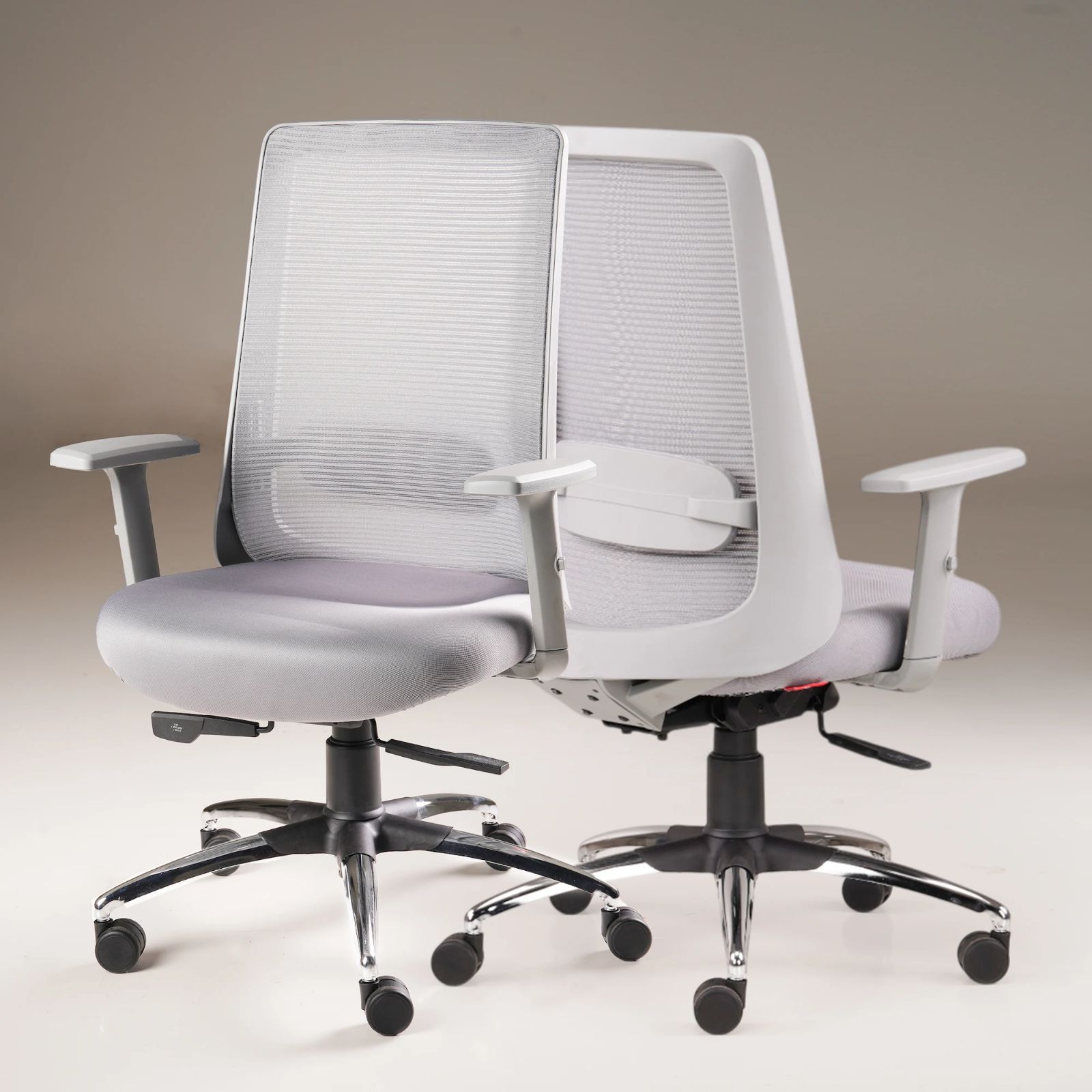 Buy Aristo Grey Fabric Ergonomic Medium Back Chair Online Durian