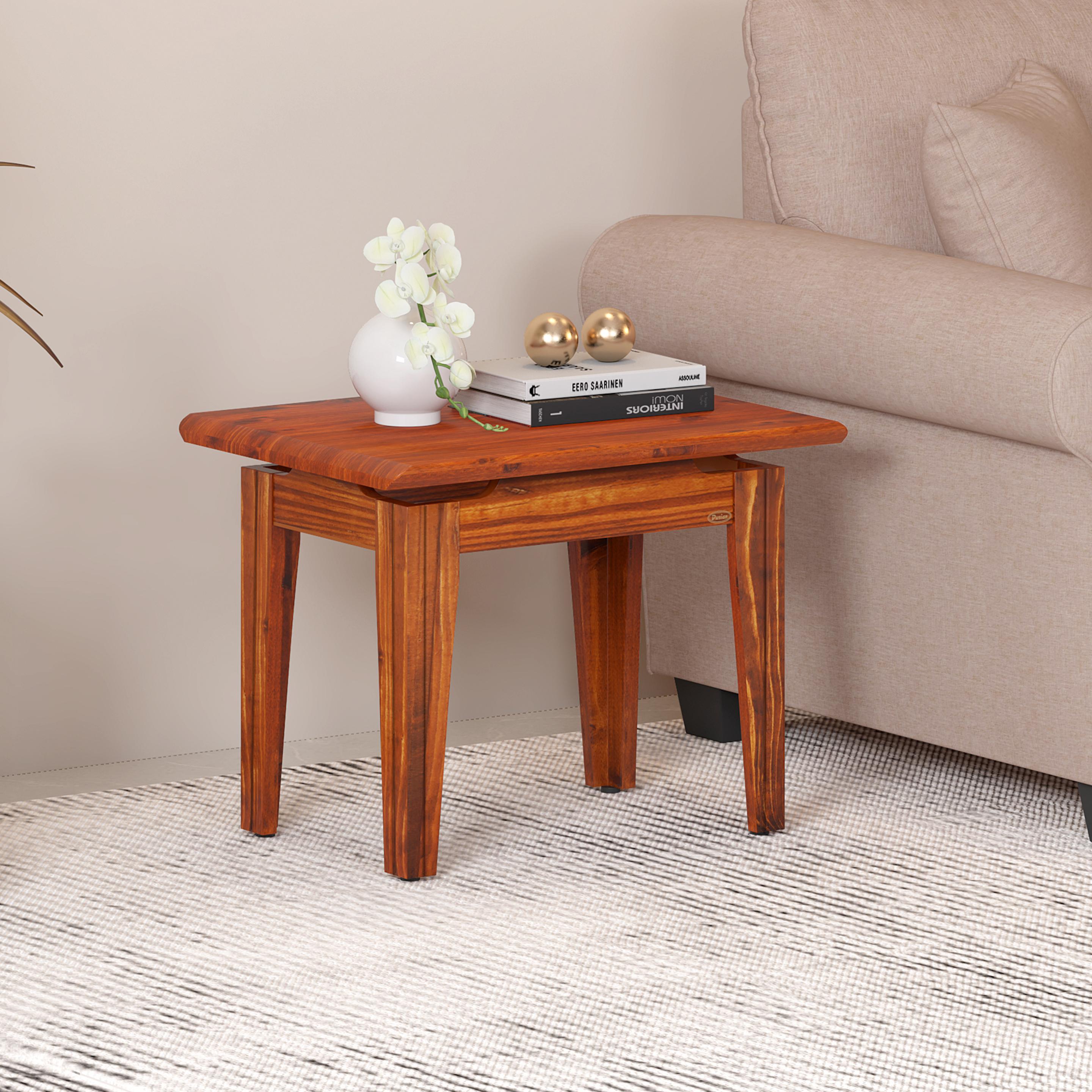 Buy Presley Brown Solid Wood Side & End Table Online at Durian