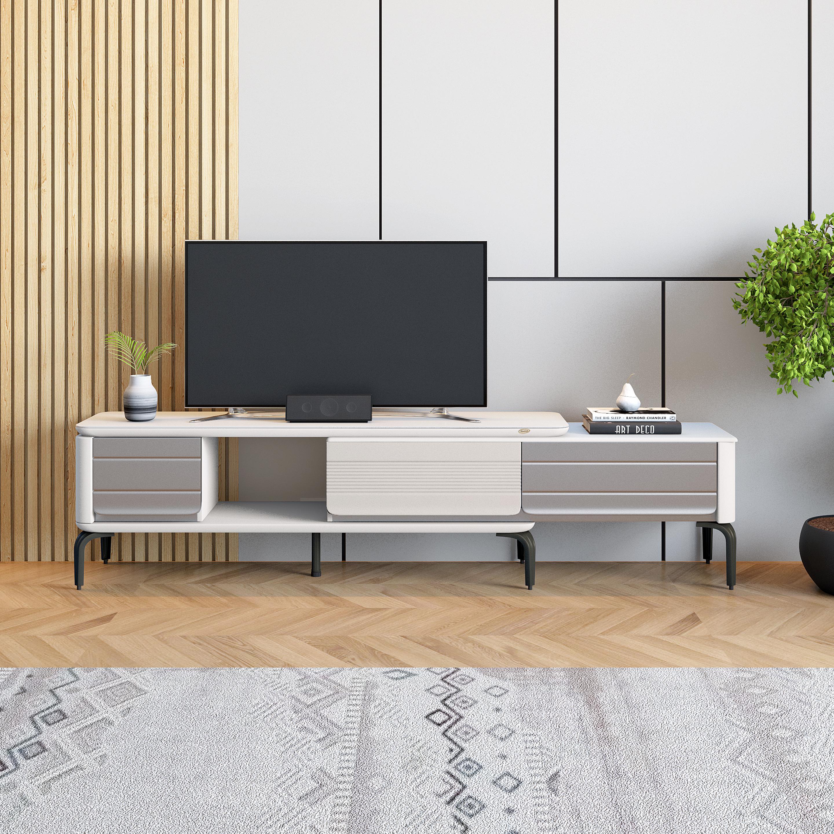 Buy Carla White Composite Marble TV & Media Unit Online Durian