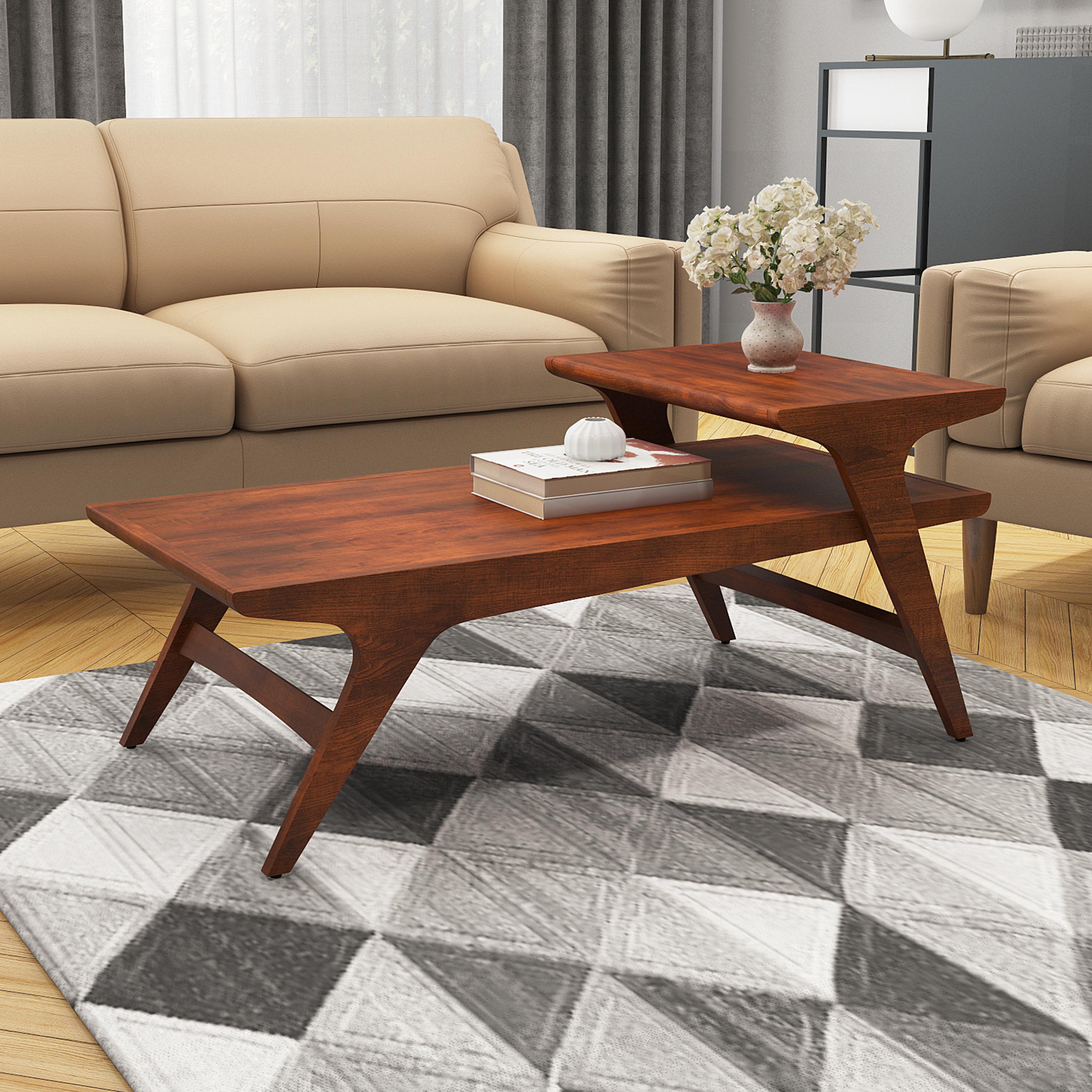 Buy Mackenzie Brown Solid Wood Coffee & Center Table Online