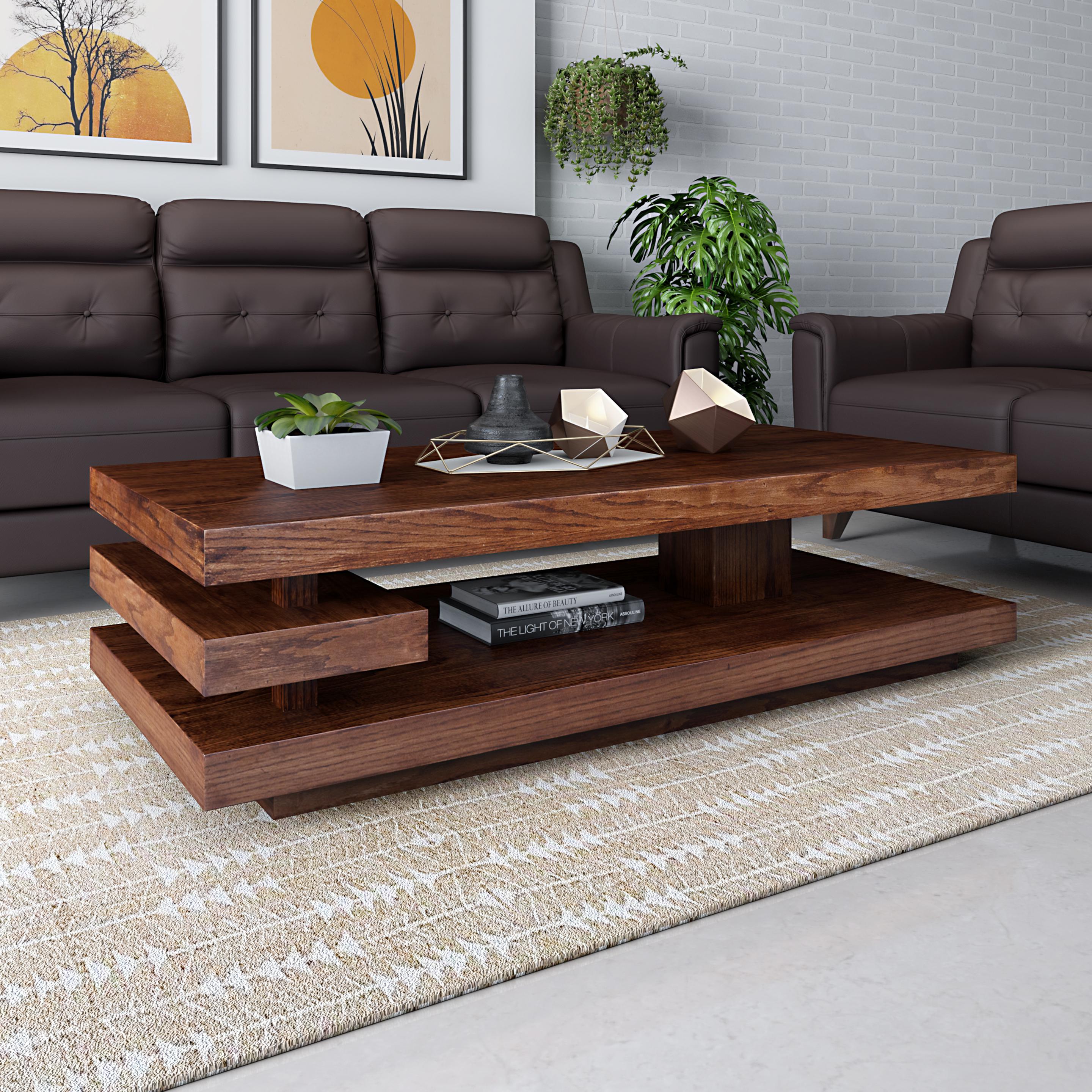 Savio Veneer Coffee Table in Walnut Finish