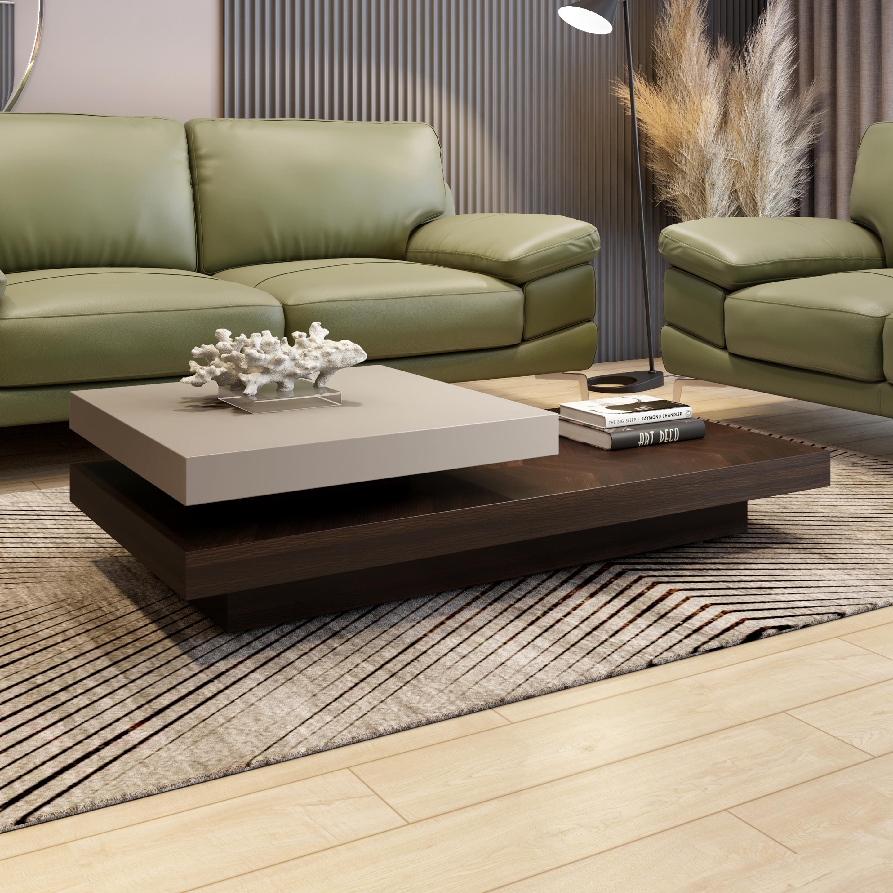 Buy Symphony Brown Veneer Coffee Center Table Online at Durian