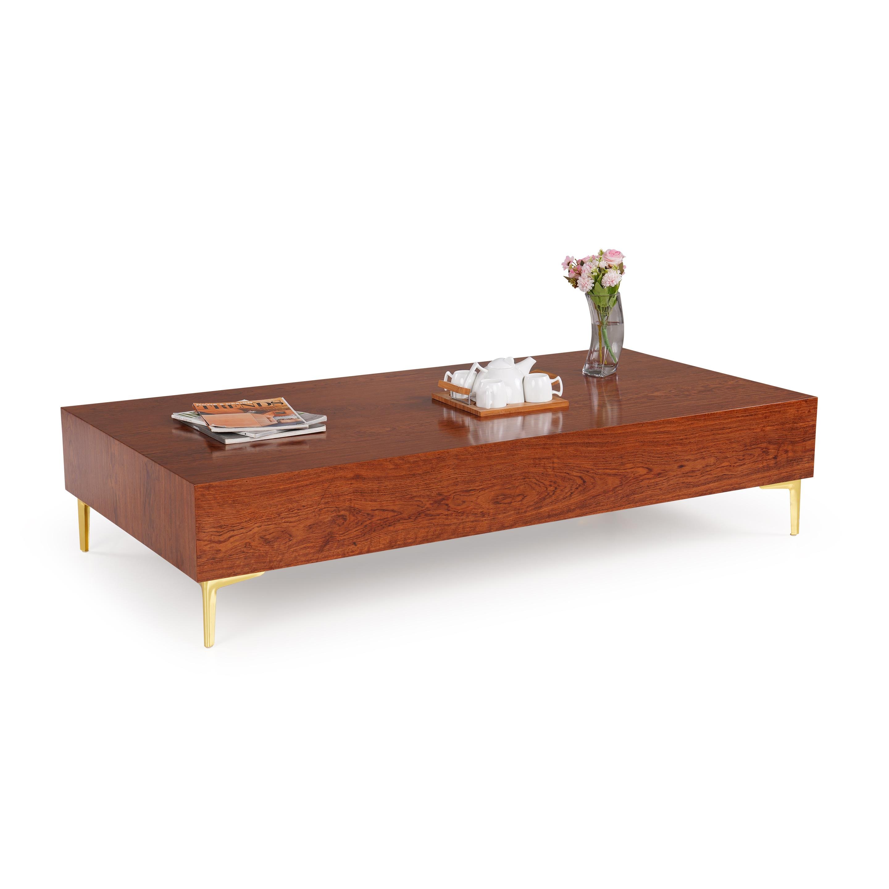 Buy Shanon Brown Veneer Coffee & Center Table Online at Durian.