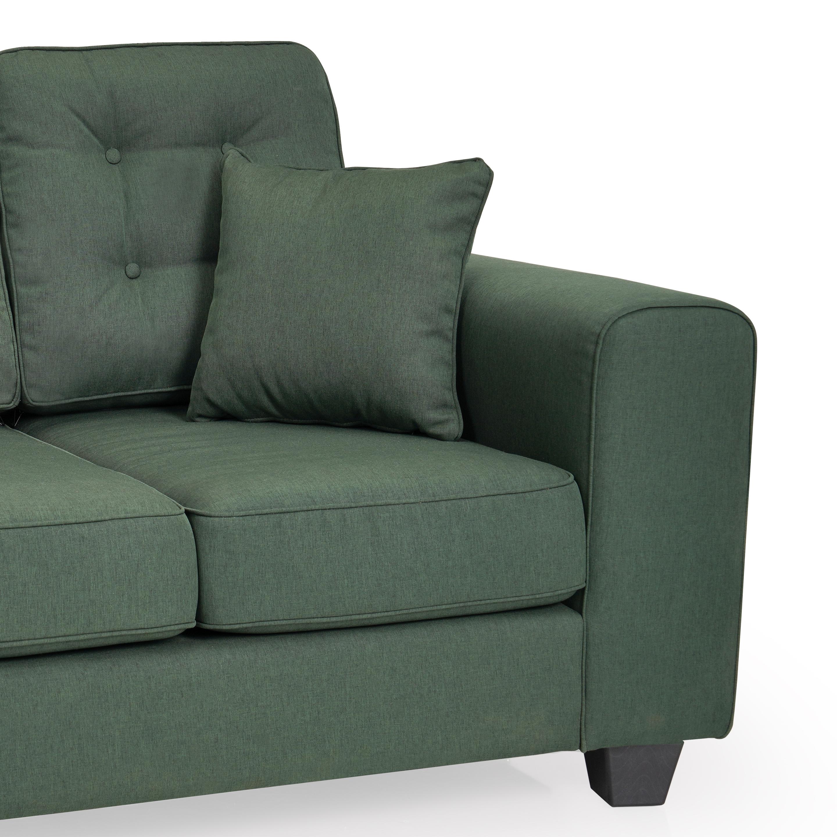 Buy Payton Two Seater Fern Green Linen Fabric Sofa Online @Durian