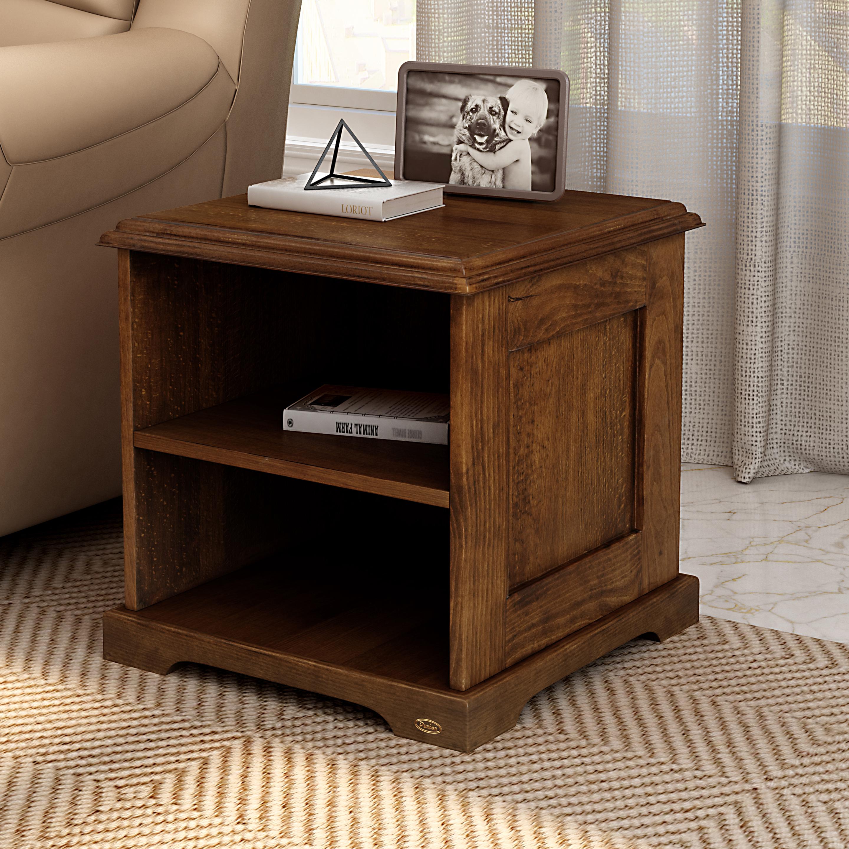 Buy Lewis Brown - Dark Oak Solid Wood Side Table Online at Durian.