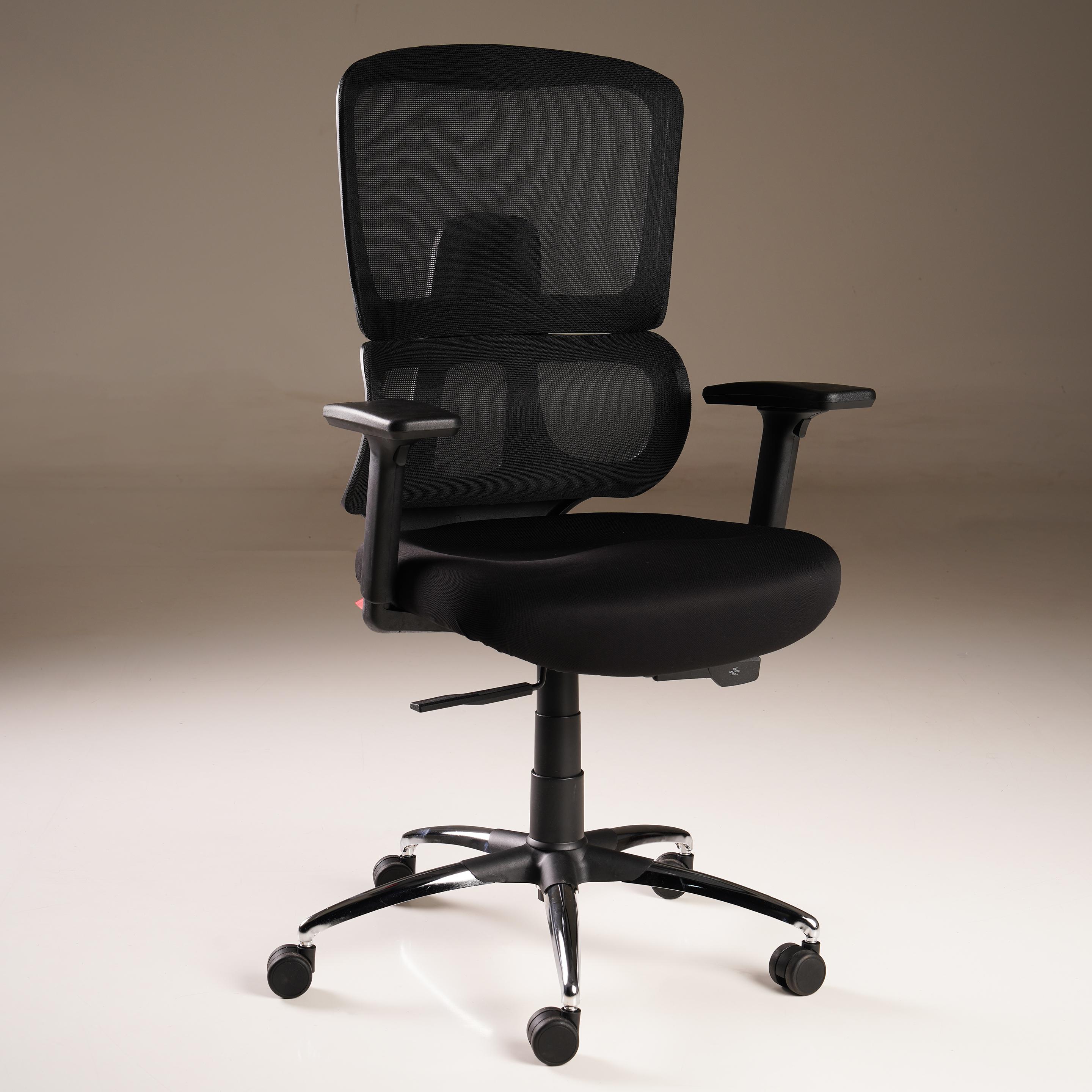 Buy Vestra Black Fabric Ergonomic Medium Back Chair Online Durian