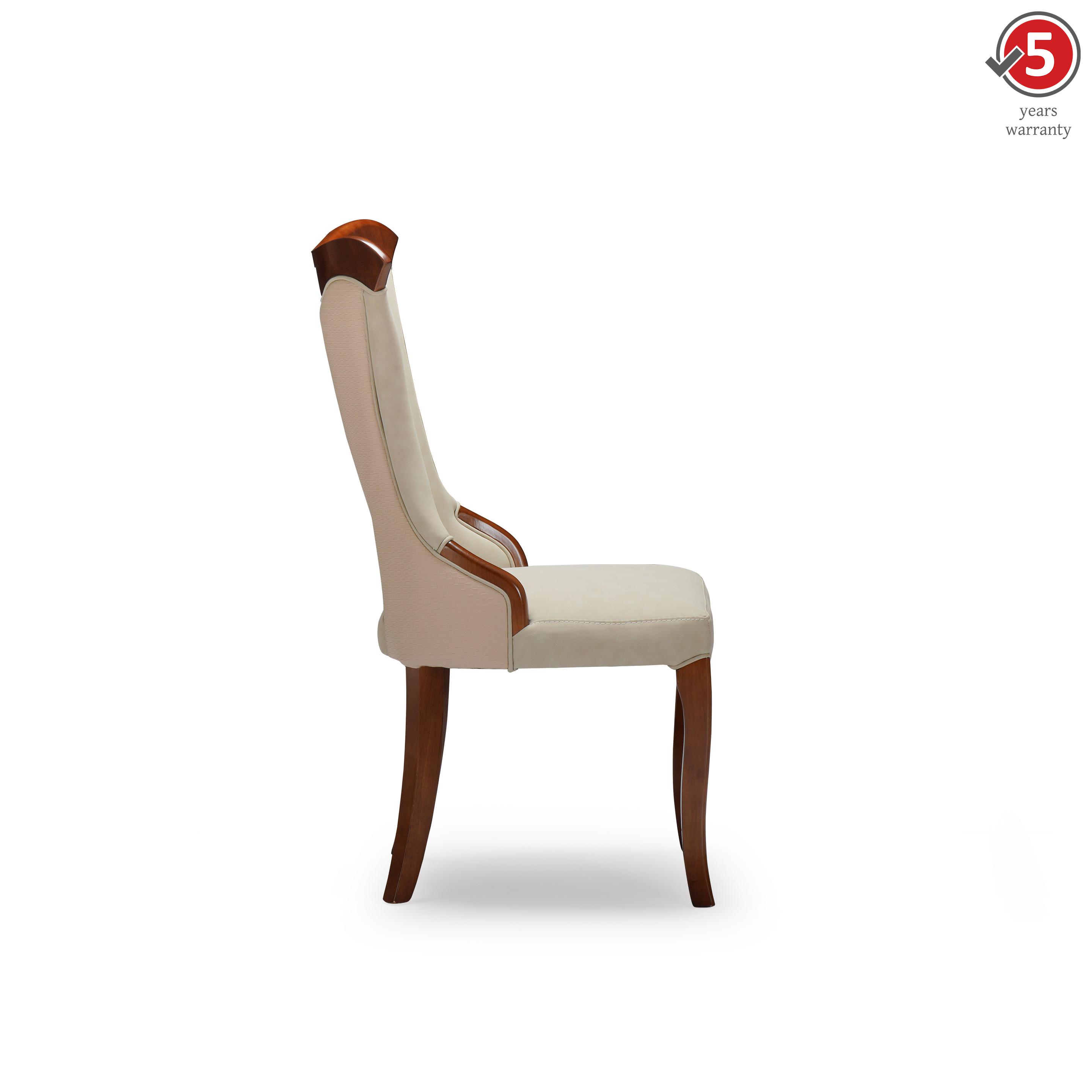 Buy Elanor Beige Leatherette Dining Chair Online at Durian