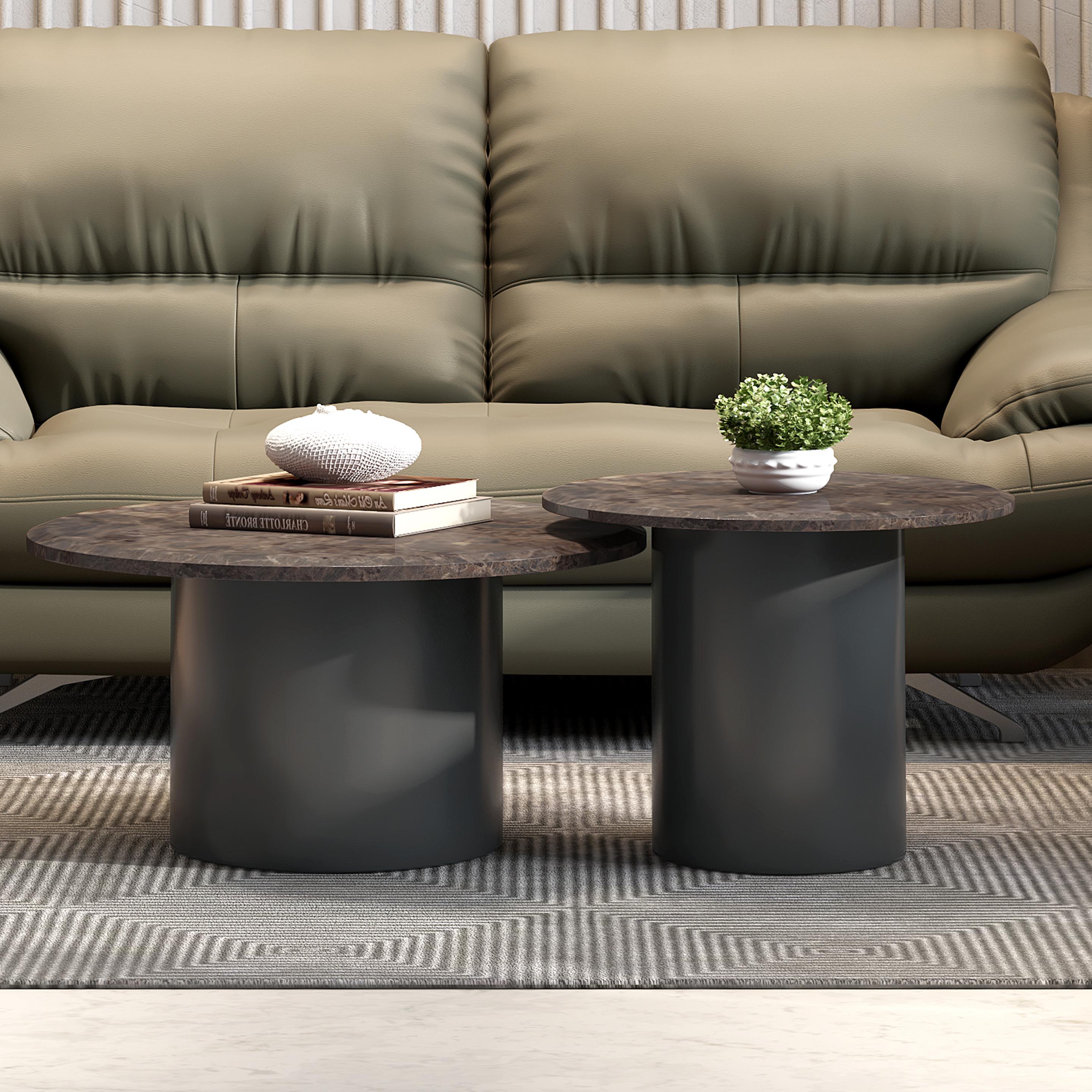 Buy Monarch Grey Composite Marble Coffee & Center Table @ Durian