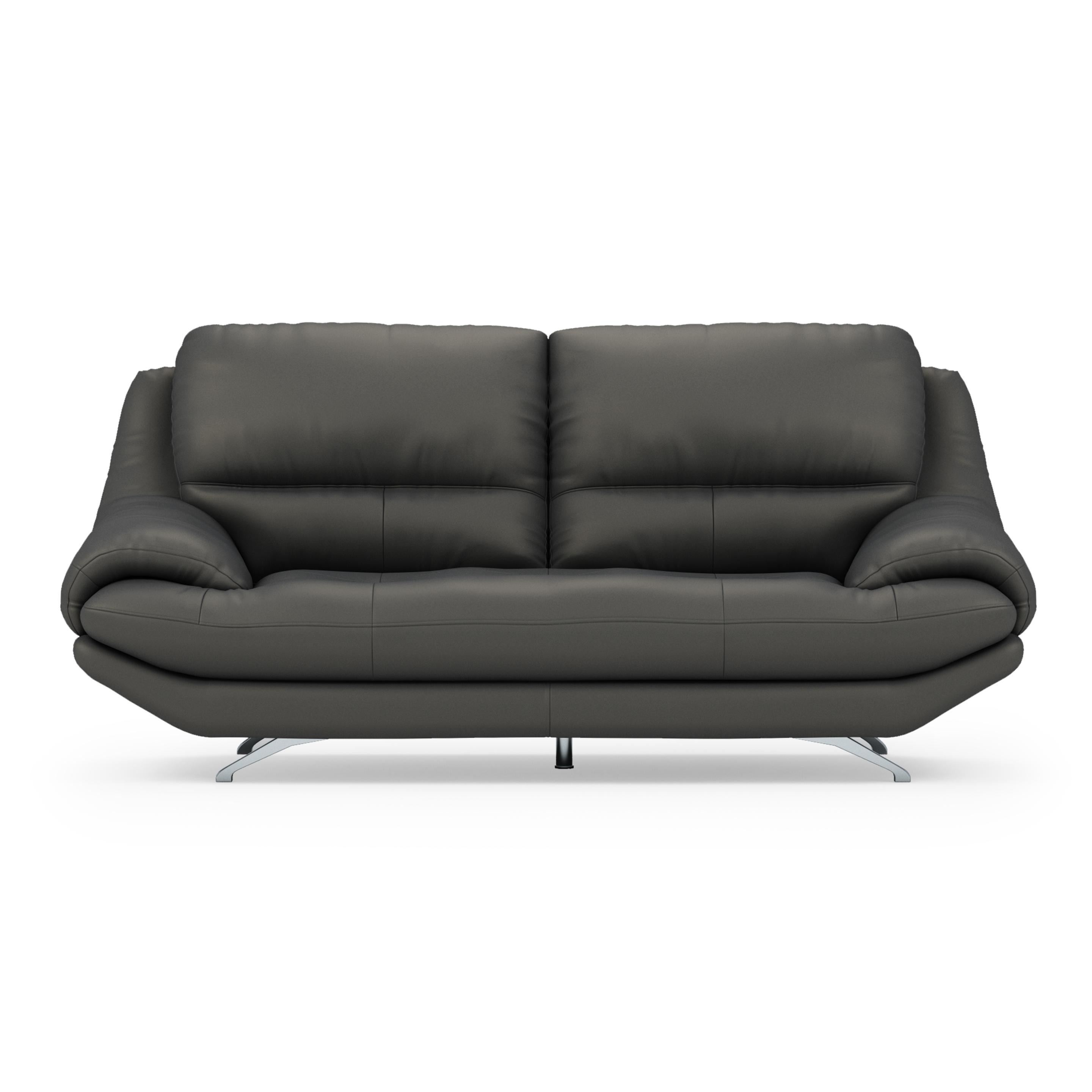 Buy Clarkson Three Seater Slate Grey Leatherette Sofa at Durian