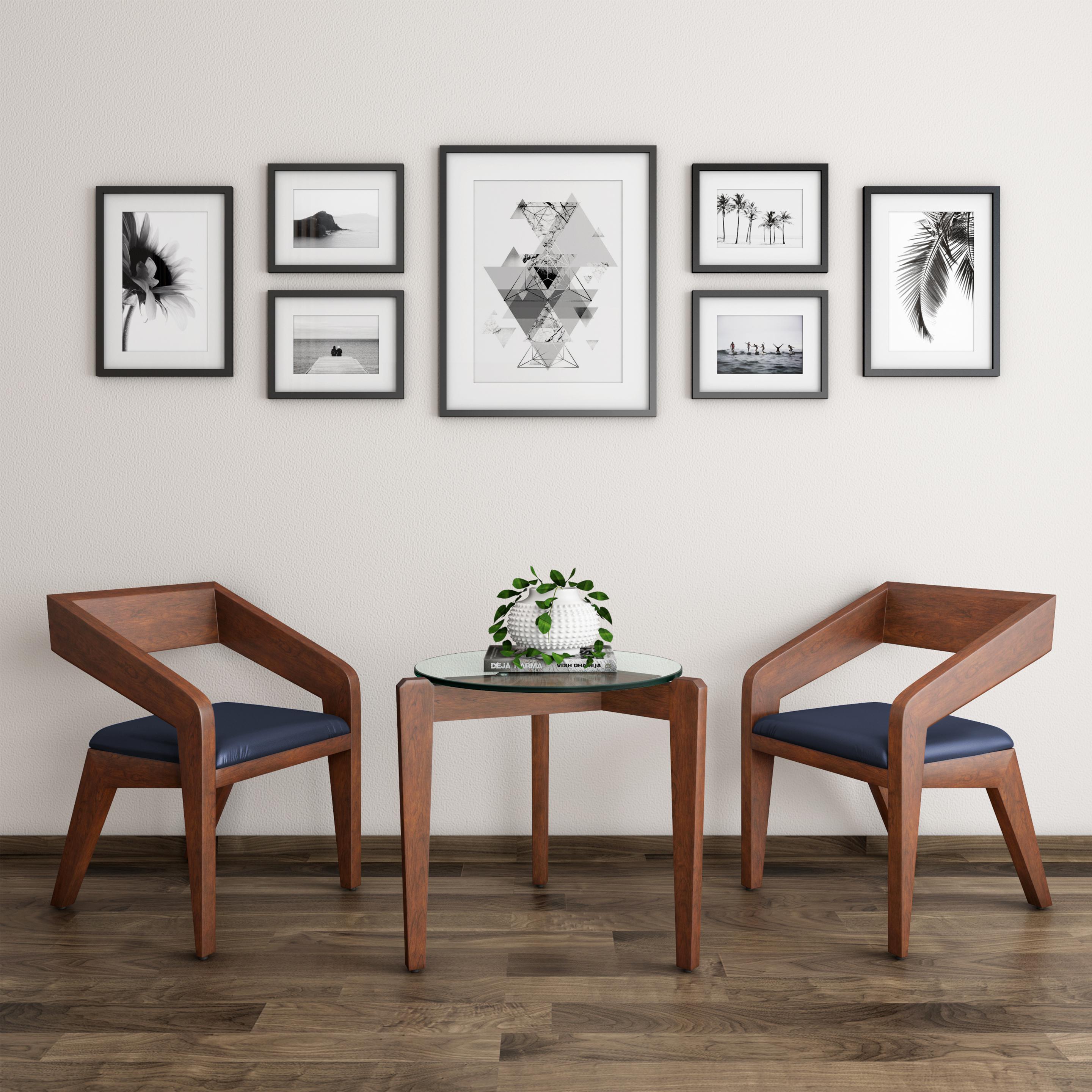 Buy Brenton 2 Seater Solid Wood Coffee Table with Chairs