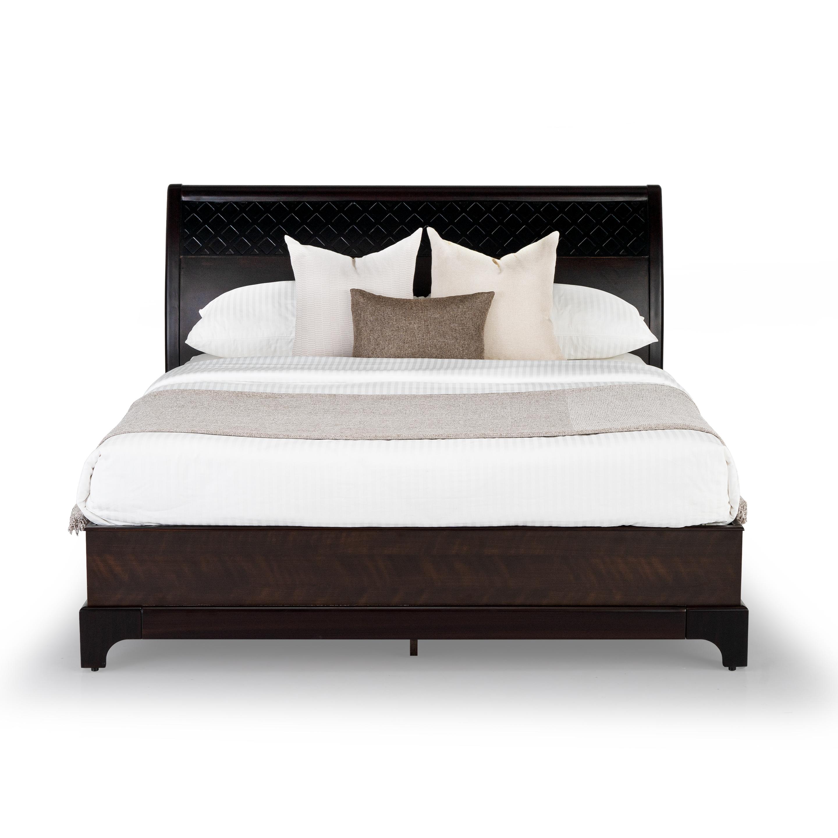 Buy Madeline Omaha Cherry Veneer Queen Size Bed Online at Durian