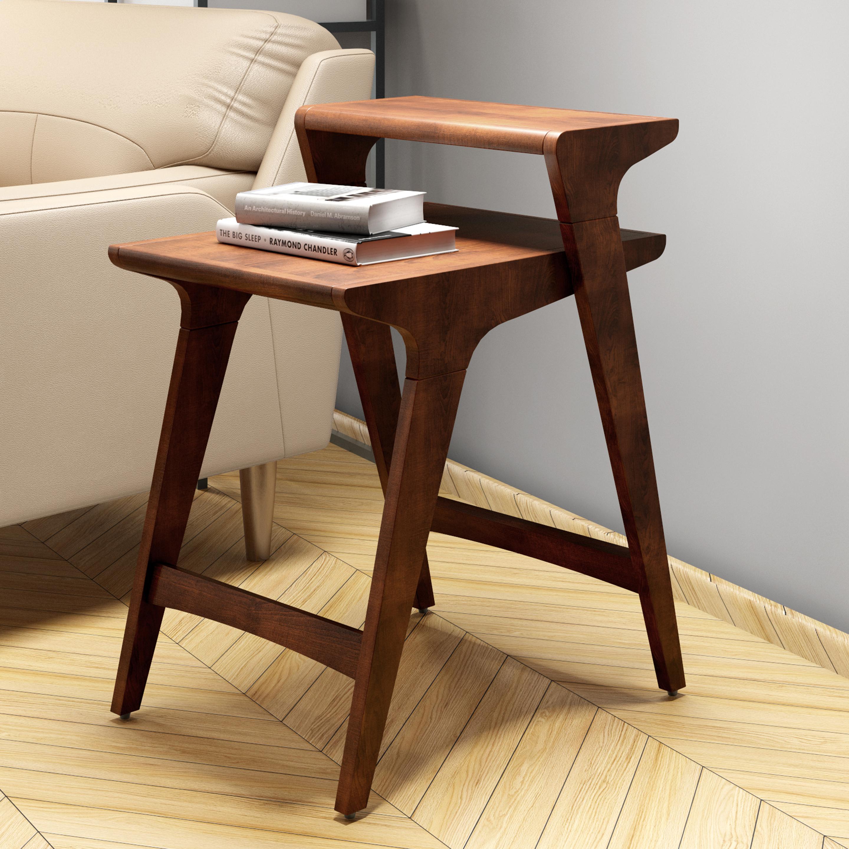 Buy Mackenzie Brown - Dark Oak Solid Wood Telephone Table Online at Durian.