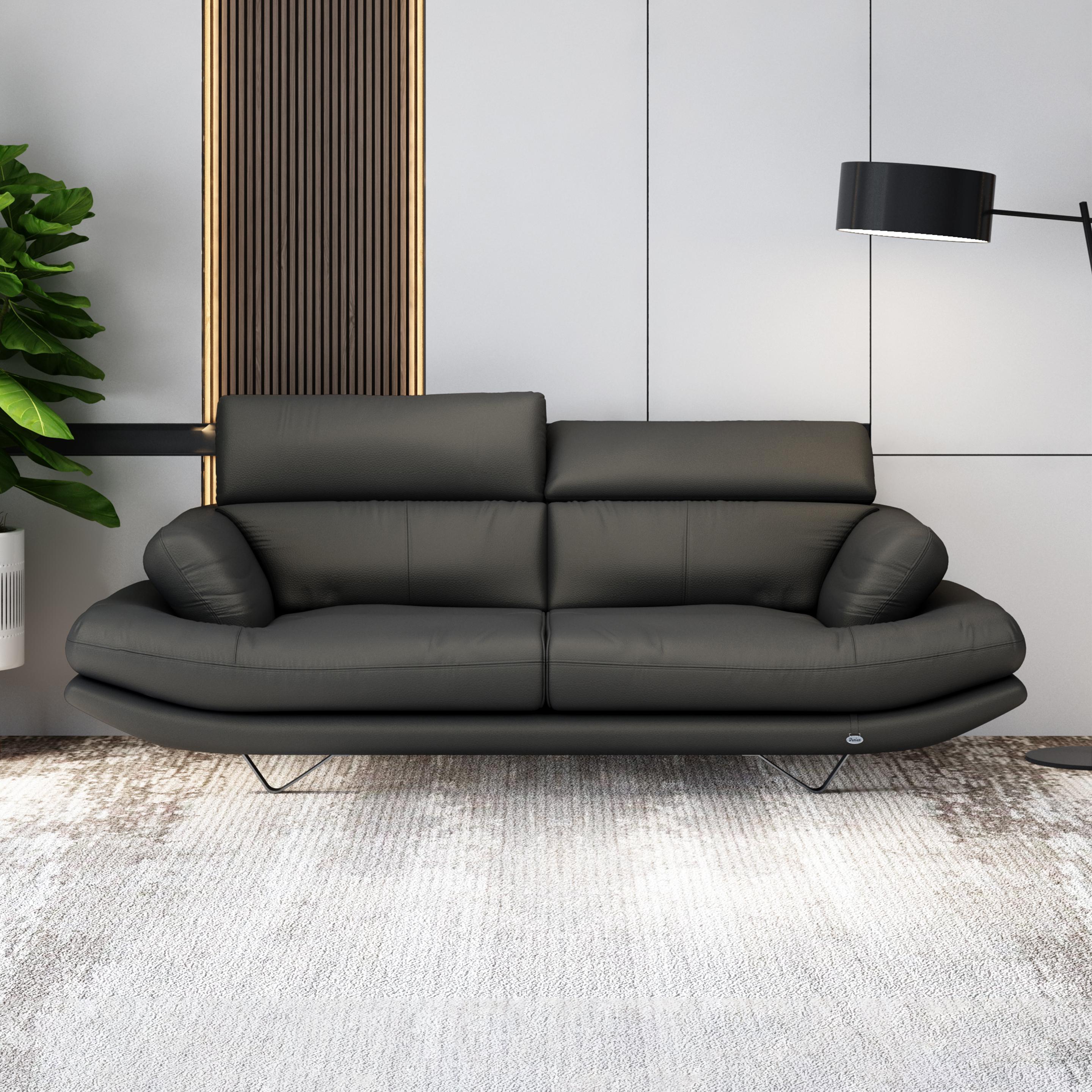 Buy Orlando Three Seater Ash Grey Leatherette Sofa Online Durian