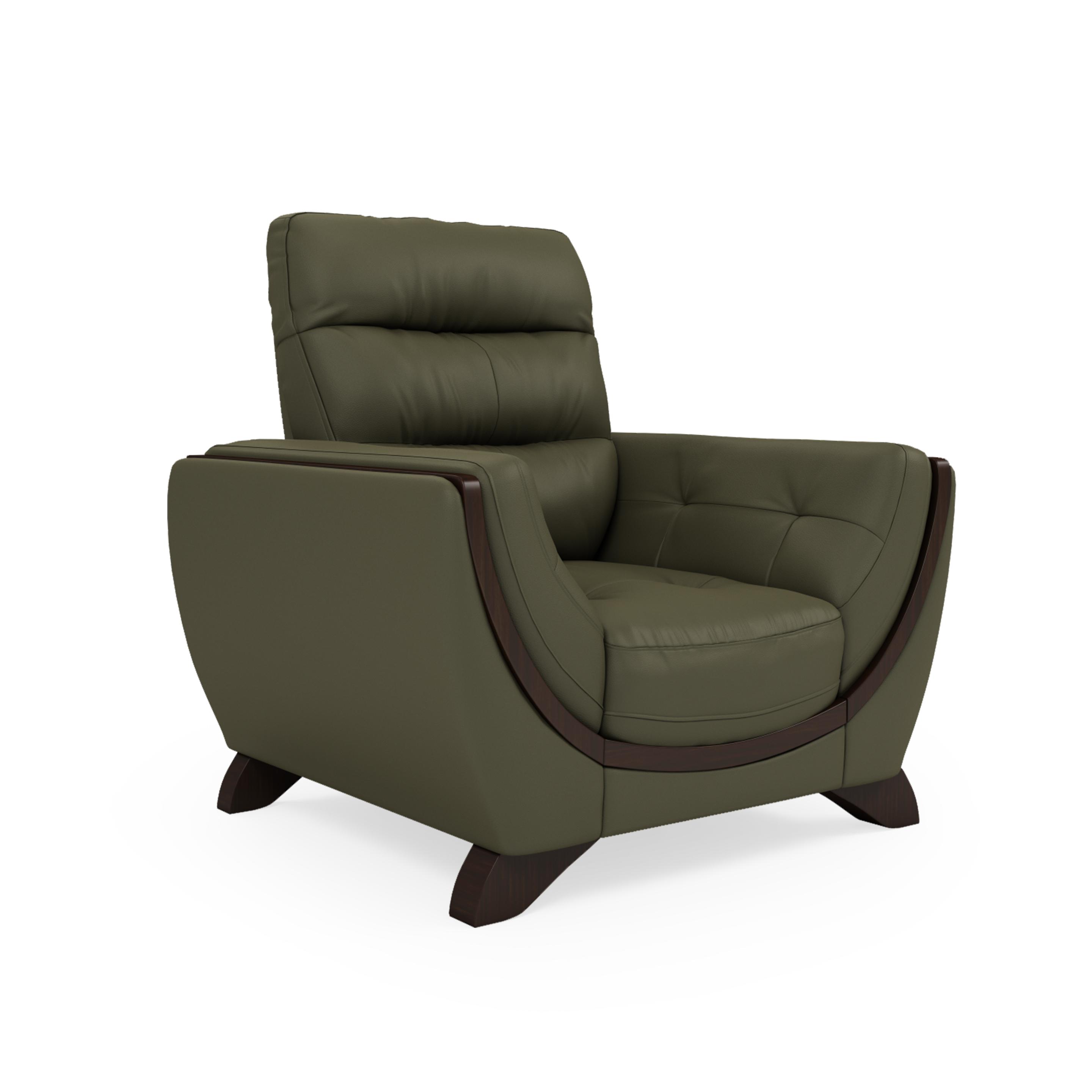 Buy Davos One Seater Olive Green Leatherette Sofa Online @ Durian