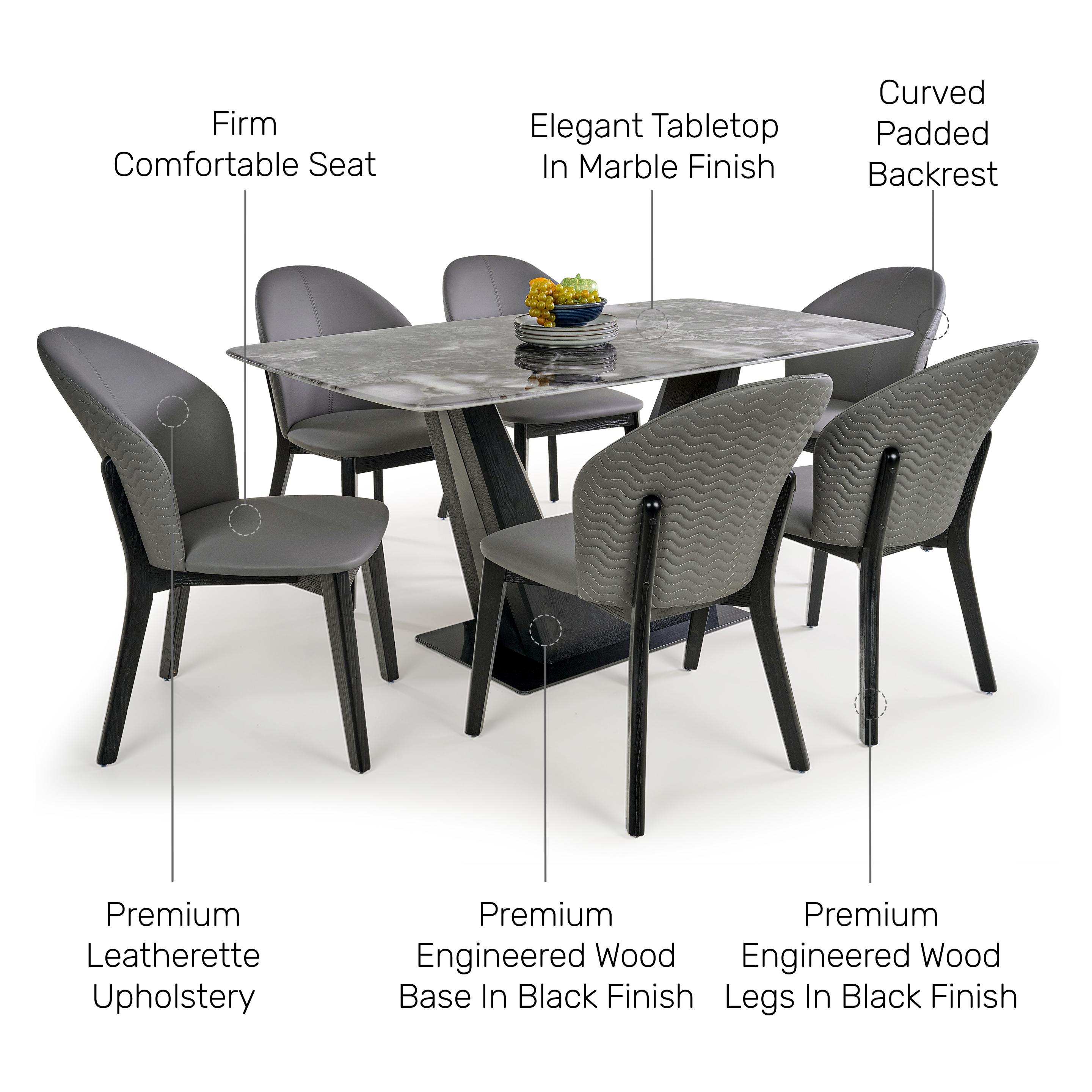 Dining table grey marble store