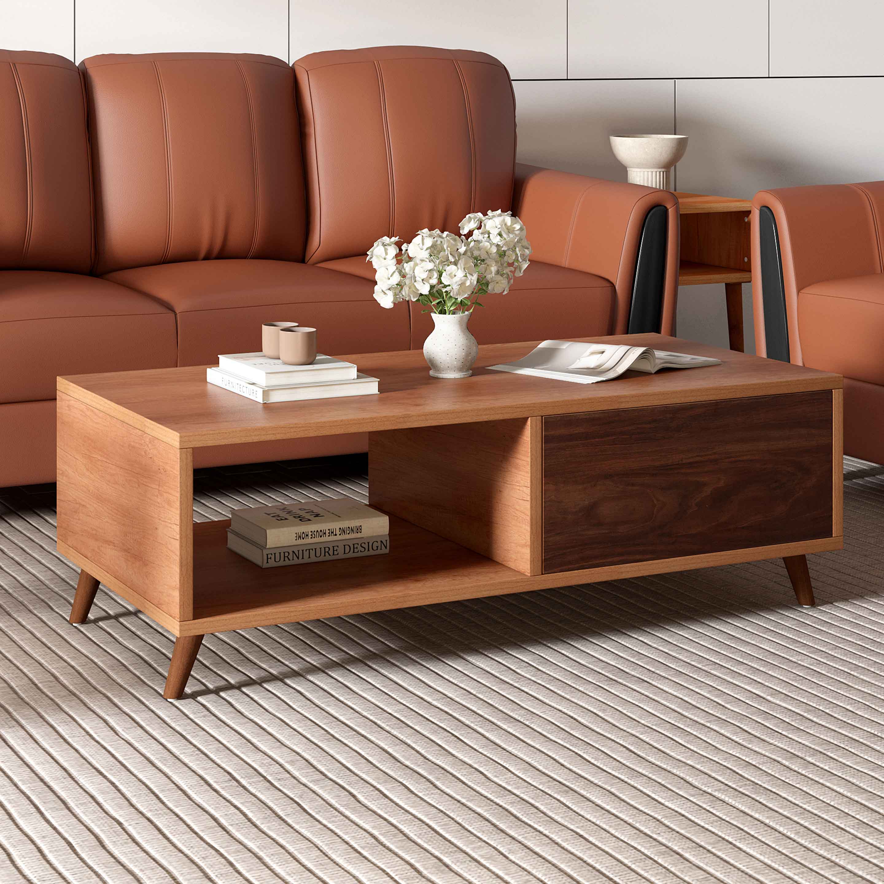 Buy Nadia Brown Solid Wood Coffee & Center Table Online at Durian