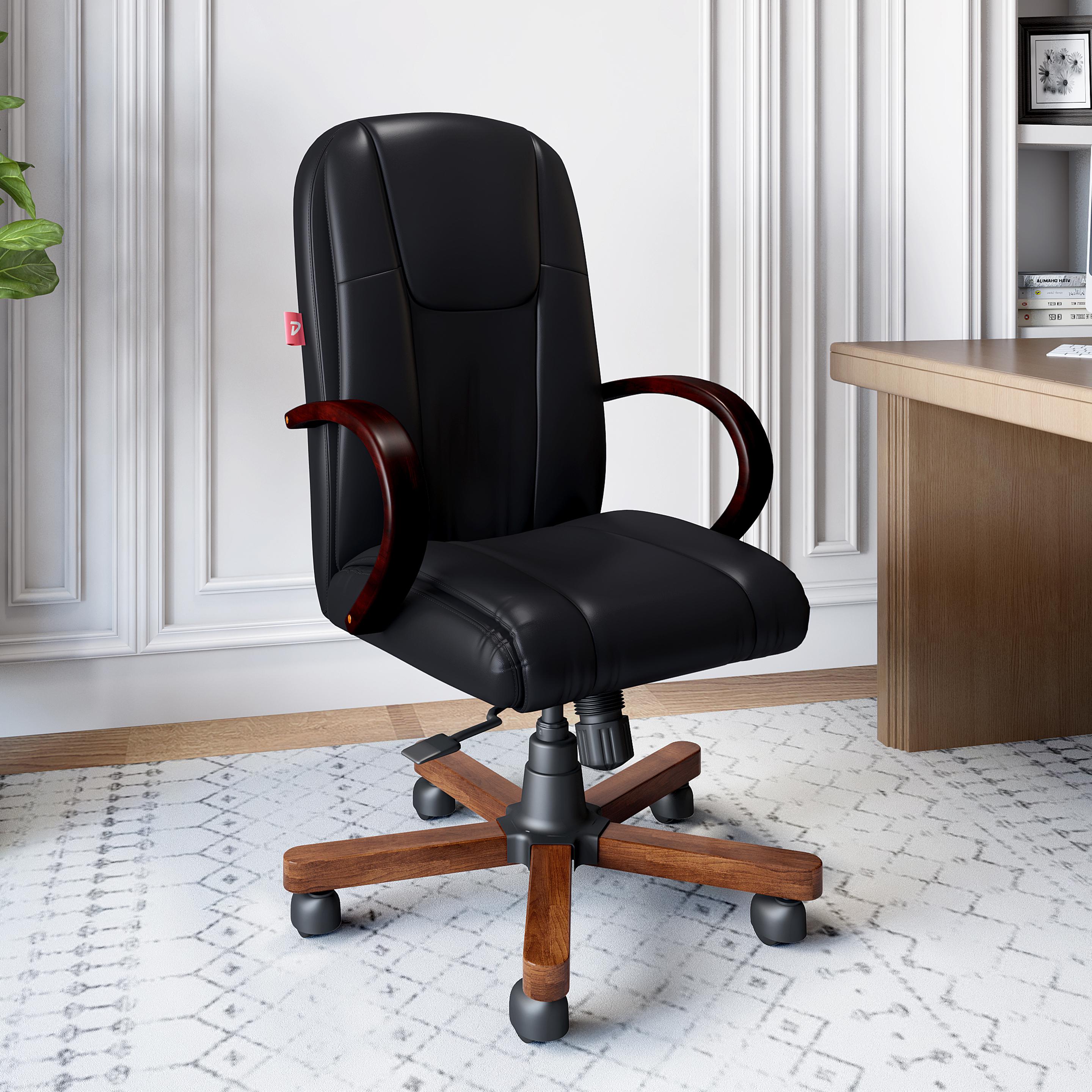 Buy Expert Black Leather High Back Directors Chair at Durian