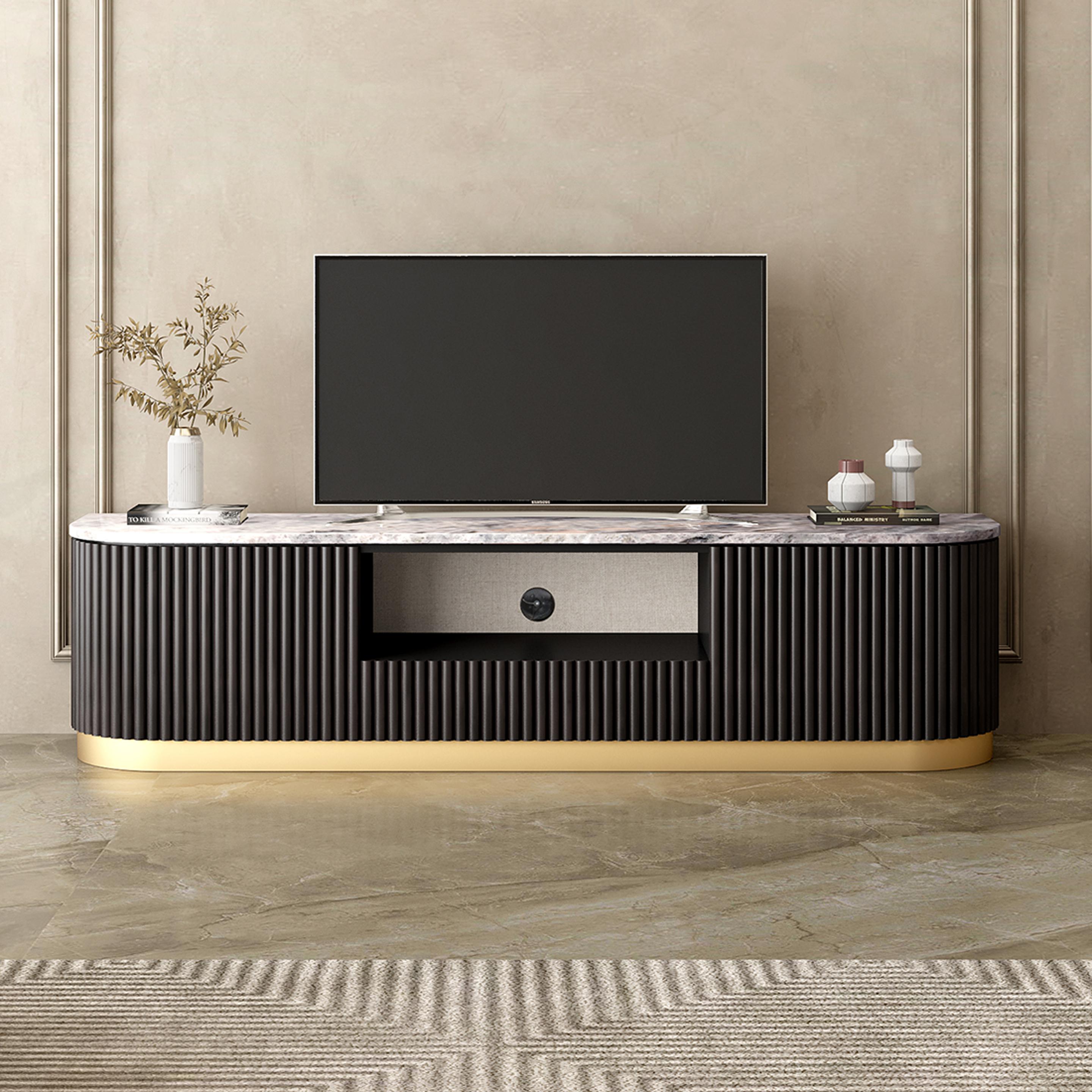 Buy Opus White Natural Stone TV & Media Unit Online at Durian