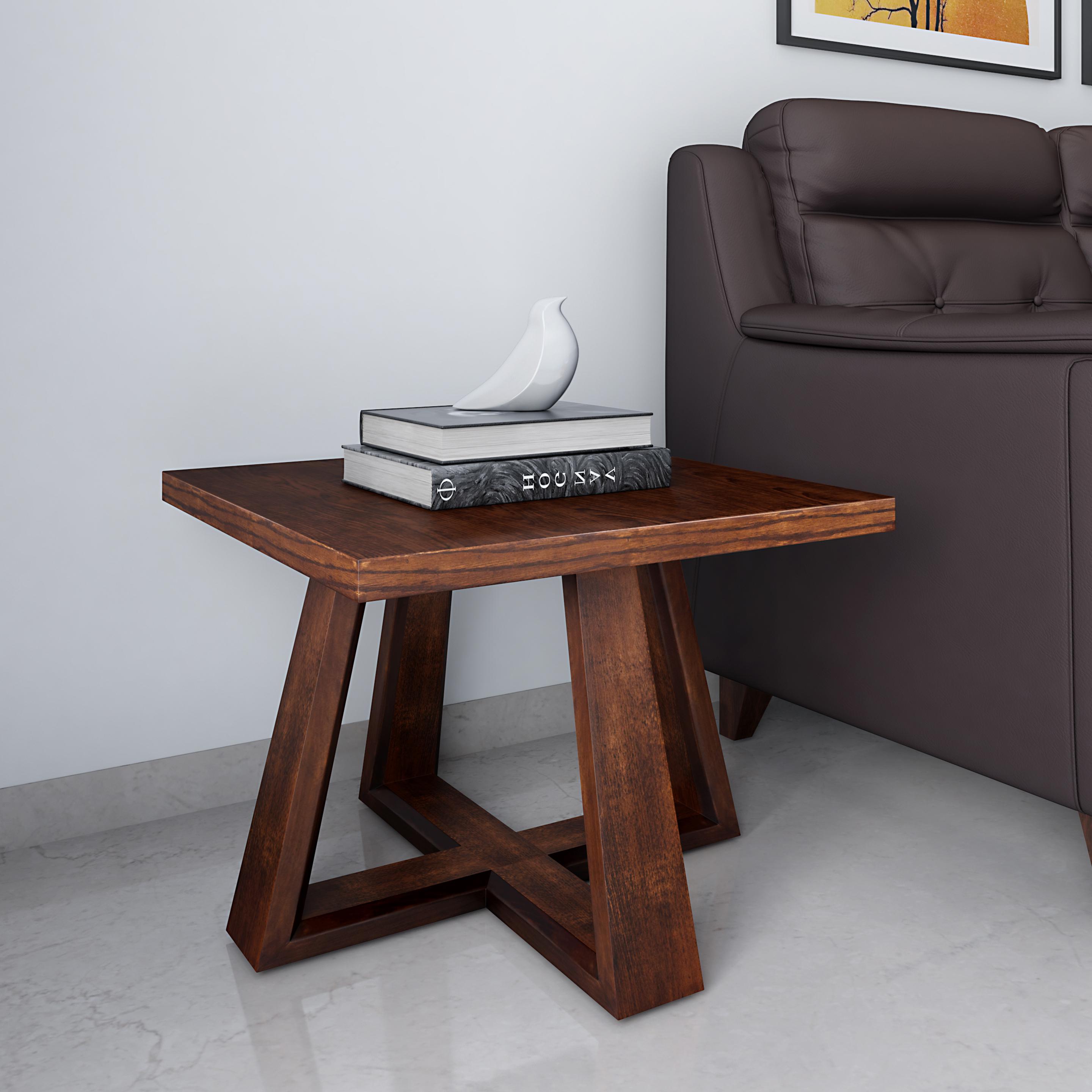 Buy Savio Brown Veneer Solid Wood Side & End Table Online At Durian